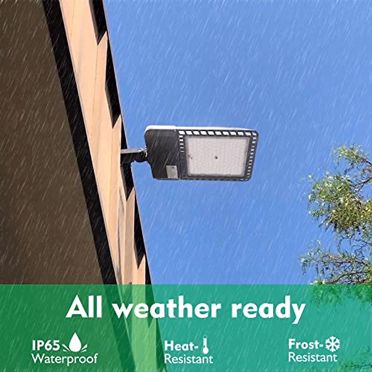 bulbeats 320W LED Parking Lot Light (44800lm Eqv 1200W HPS) SlipFitter Mount LED Pole Light, Dusk to Dawn IP65 Parking Lot Lights Commercia Energy Saving Upto 2400KW*2/Y(5Hrs/Day)-2Pack