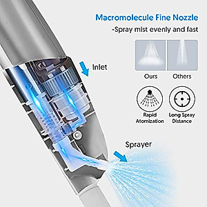 MANGOTIME Microfiber Spray Mop for Floor Cleaning - Hardwood Floor Mop Dry Wet Mop for Hardwood Wood Laminate Tile Vinyl Kitchen Dust Mop with 3 Reusable Washable Mop Pads 410ml Refillable Bottle