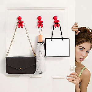 Pariveca Creative Doll Silicone Hook,Multifunction Bathroom Utility Hook,Waterproof Shower Hooks,for Clip & Hanging Razor,Key and etc,Dorm Room Essentials,Fun Gifts for Best Friend (2 Pcs(Gray))