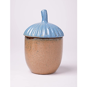 NENBOLEC 3pcs Cookie Jar Candy Dish Snack Tray Pinecone Gifts Sculpture Modern Decor Statue Table Centerpiece Crafts Ceramic Figurine Arts 4.7 inch