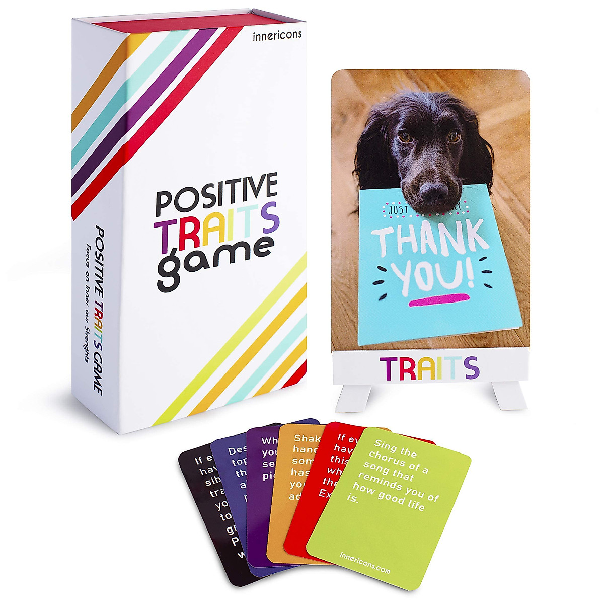 Positive Trait Therapy Games: Social Skills Games that Teaches Social Work Therapy for Kids, Teens and Adults Effective for Self Care, 115 Play Therapy Cards, Counseling game for teachers and families