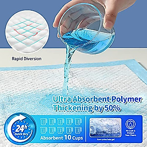 Bulubaky 6 Layers Leak-Proof Super Absorbent Puppy Pads Pee Pads for Dogs, XXL Extra Large Thicken Polymer Quick Dry Dog Pads, Disposable Pet Training Pads for Dogs Cats Rabbit Parrots
