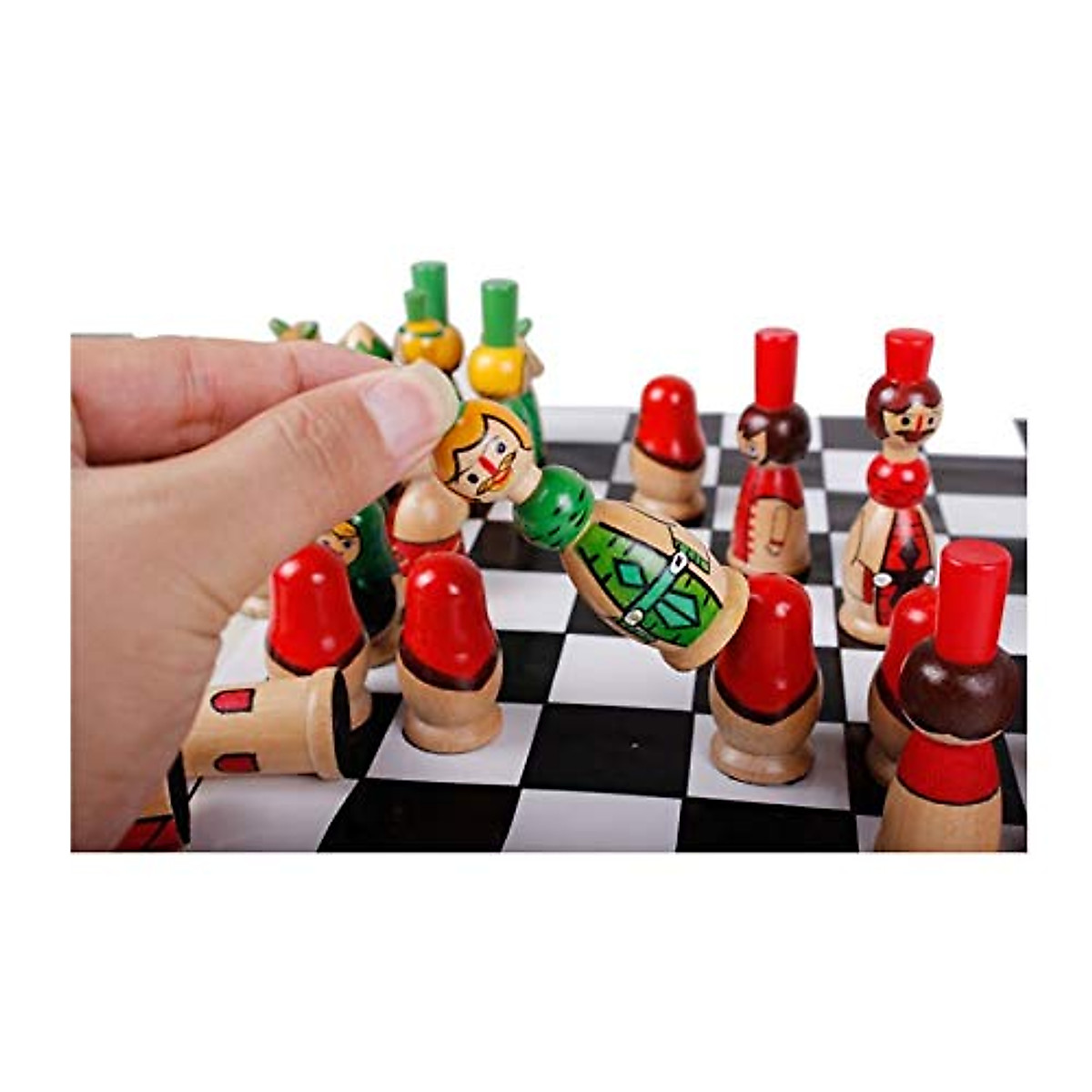 Chess Set Chess Pieces Chessman-Travel Nice Gift for Friends Game Collection Cartoon Character Type