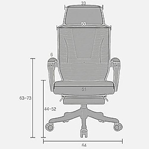 HOUKAI Home Reclining Office Chair Capacity Ergonomic Computer Mesh Recliner Executive Swivel Office Desk Chair Task Chair (Color : D)