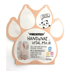 Essential Hand & Nail Vital Mask 5 Pairs,Self Care Hand & Nail Moisture Therapy (1 Pack)