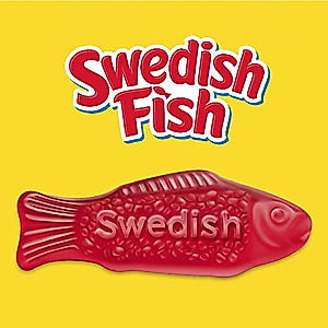 SWEDISH FISH Mini Gummy Candy, Individual Pouches Fun Size, 50 Count Pack