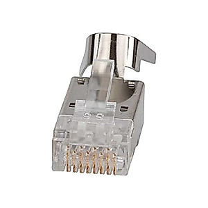 Klein Tools VDV826-705 Modular Data Plug for CAT6A Shielded Cable and Larger Diameter CAT6 Indoor or Outdoor Ethernet Cable, 50-Pack
