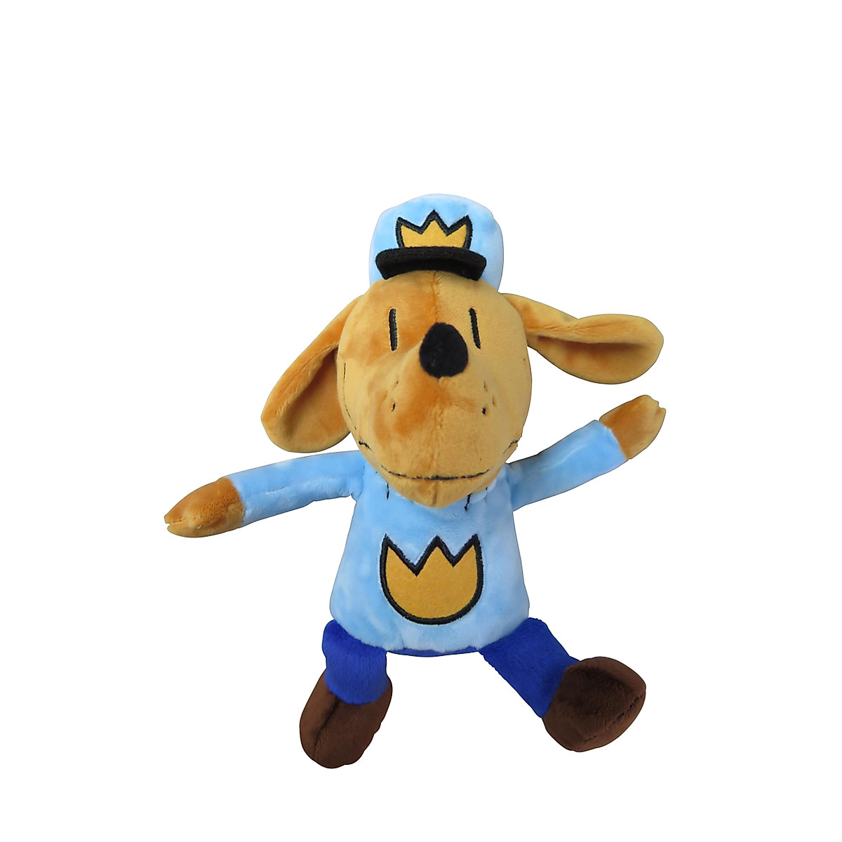 MerryMakers Dog Man Soft Plush Toy, 9.5-Inch, from Dav Pilkey's Dog Man Graphic Novel Book Series