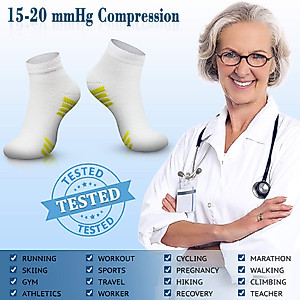 CHARMKING Graduated Compression Socks for Women & Men Circulation 15-20 mmHg is Best for Athletic, Running, Flight Travel, Pregnant, Cycling (Multi 08,L/XL)