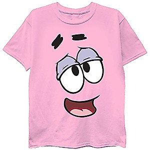 FREEZE Spongebob Character Big Face T-Shirt Bundle (7, SpogeBob,Patrick,Squidward & Mr. Krabs)