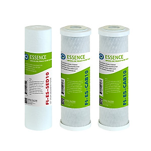 APEC Water Systems FILTER-SET-ES High Capacity Replacement Pre-Filter Set & SET 3 Pcs 3.5" O.D. Replacement O-Ring For Reverse Osmosis Water Filter Housings, 3 Count (Pack of 1), Black