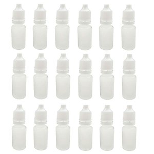 50PCS Empty Refillable Squeezable Plastic Dropper Bottle Eye Liquid Dropper Container Jar Vial Holder with Screw Caps and Plugs for Cosmetic Essential Oil Reagent Lab Drops 15ml/0.5oz