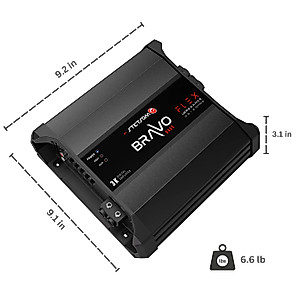 Stetsom Bravo BASS Flex 3K Mono Class D Car Audio Amplifier, Automatic Impedance System 0.5 to 2 Ohms, Monoblock, 3000 Watts RMS at Variable Impedance, 3000x1, Smart Multi-impedance Subwoofers Amp