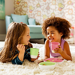 Munchkin® Splash™ 4 Piece Toddler Plates, Blue/Green