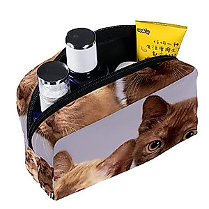 TBOUOBT Cosmetic Travel Bags, Makeup Case, Makeup Bag for Toiletries, Couple Cats Animals