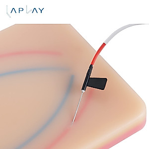 LAPLAY IV Injection Training Pad Model, 4 Veins Imbedded 3 Skin Layers, Reusable and Durable for Doctors, Nurses, Veterinarians Practice ​Injection
