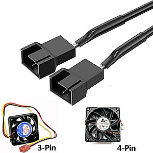 Delinx 12V Fan Power Supply,PC Fan Speed Controller,100-240vAC to 3-12vDC 24W Adjustable Fan Power Adapter,with Fan Splitter Cable,DC Female to 2 x 3/4 Pin, Multi-Functional
