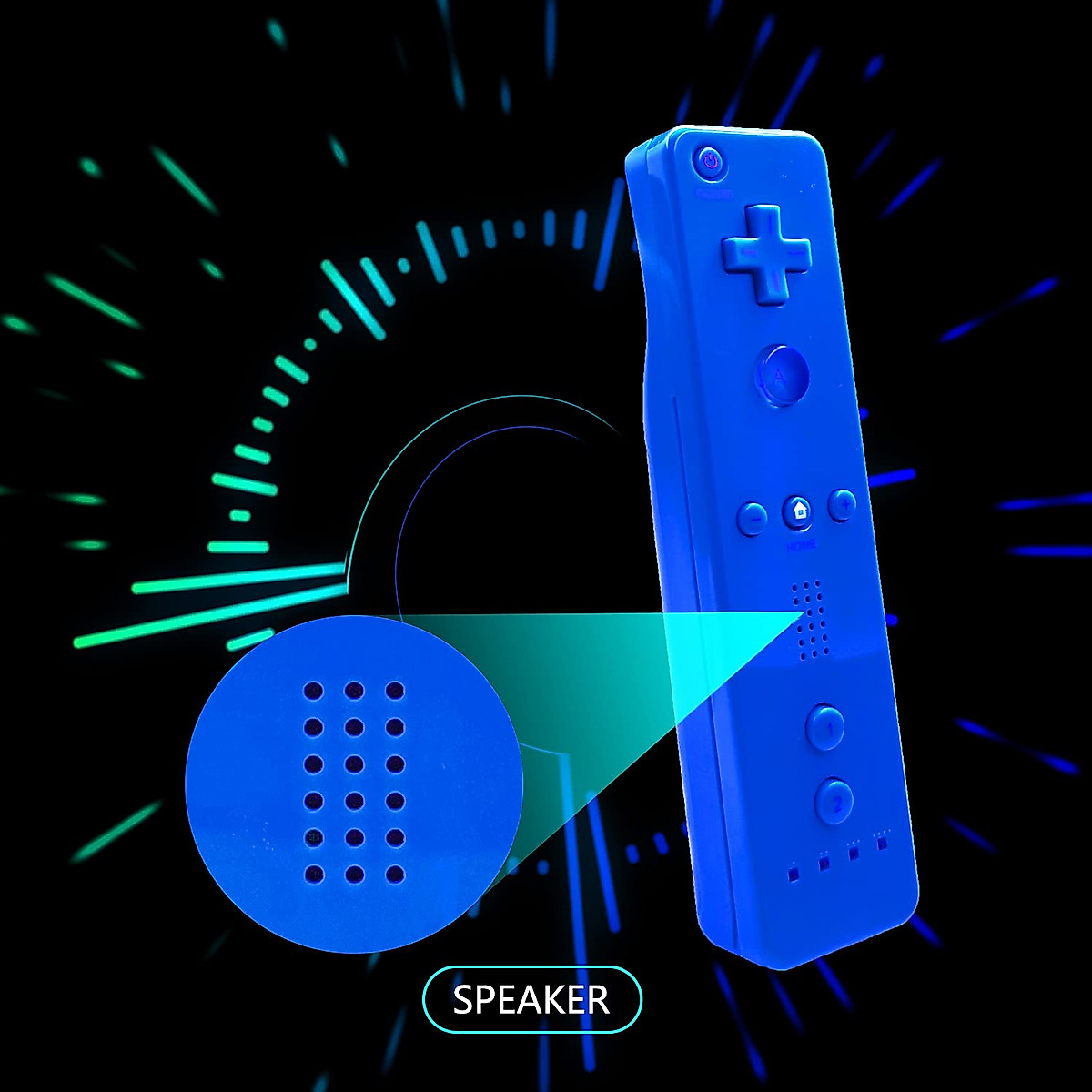 Yosikr Wii Controller 2 Pack, Wii Remote Controller with Silicone Case and Wrist Strap Compatible for Wii/Wii U (Red and DeepBlue)