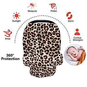 Nursing Cover Breastfeeding Scarf Leopard Cheetah Print- Baby Car Seat Covers, Stroller Cover, Carseat Canopy (0mb7a)