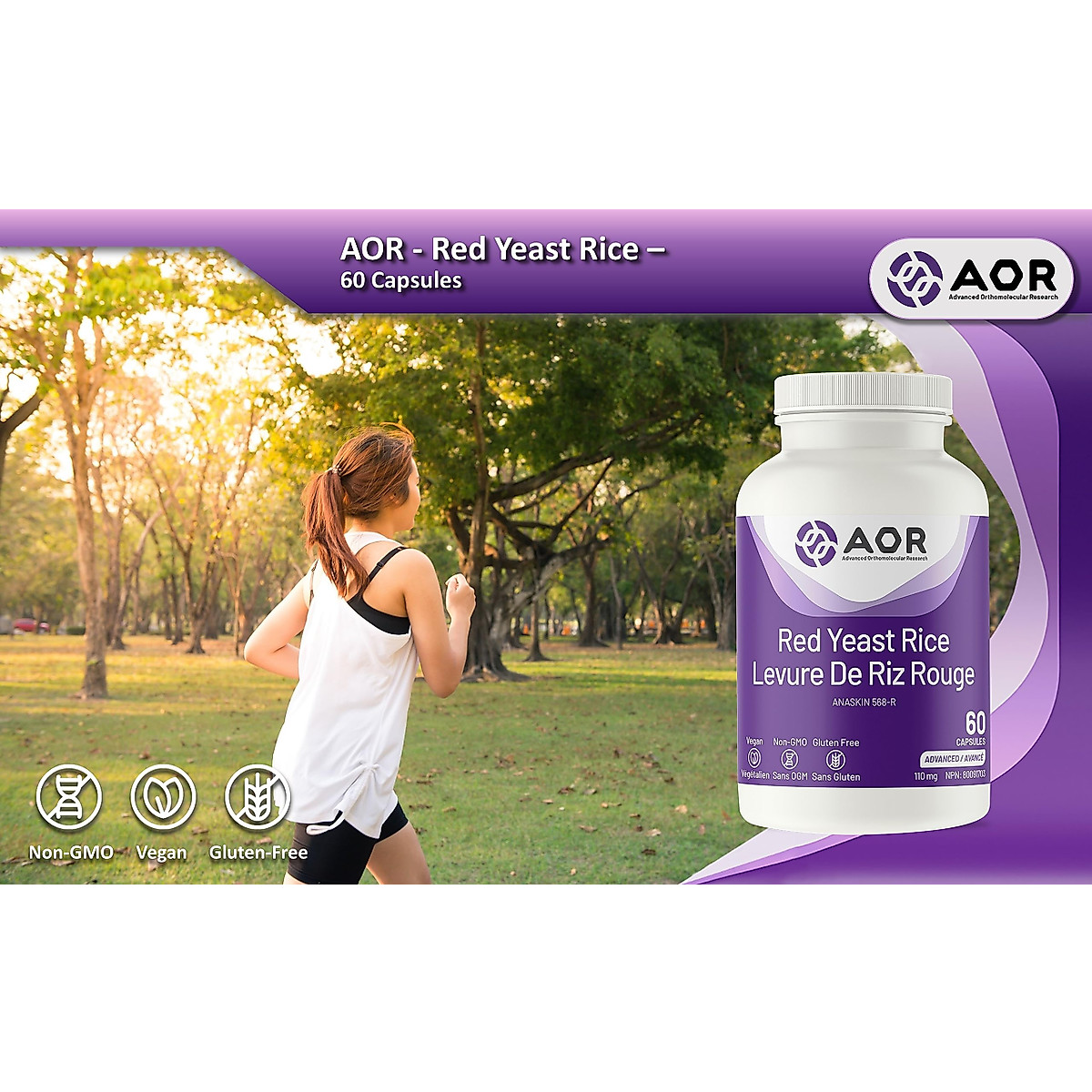 AOR Red Yeast Rice, 60 CT