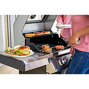 Monument Grills 14633 2-Burner Stainless Steel Liquid Propane Gas Grill with Clear View Lid, LED Controls Mesa 200