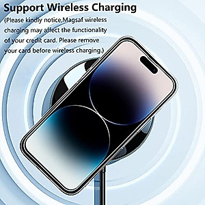 Restoo for iPhone 14 Pro Max Case + 2 Pack Tempered Glass Screen Protector, Clear Case with Card Holder Camera Lens Protection Protective Phone Cover for iPhone 14 Pro Max 6.7 Inch-Clear