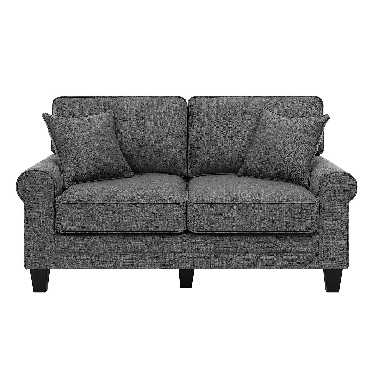 Serta Copenhagen Love Seats, 61" Loveseat, Dark Gray