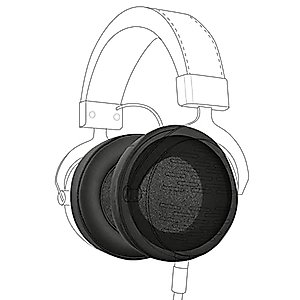 Earpadz Replacement for Beyerdynamic DT990, DT770, Custom One Pro, AKG K240 Earpads, Protein Leather Headphone Cushions (Midnight, Black, 1 Pair)