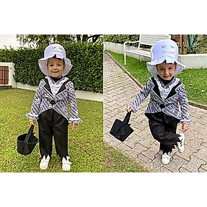 ReliBeauty Skeleton Costume Kids Christmas Costume for Boys with Hat,Black 10-12/150