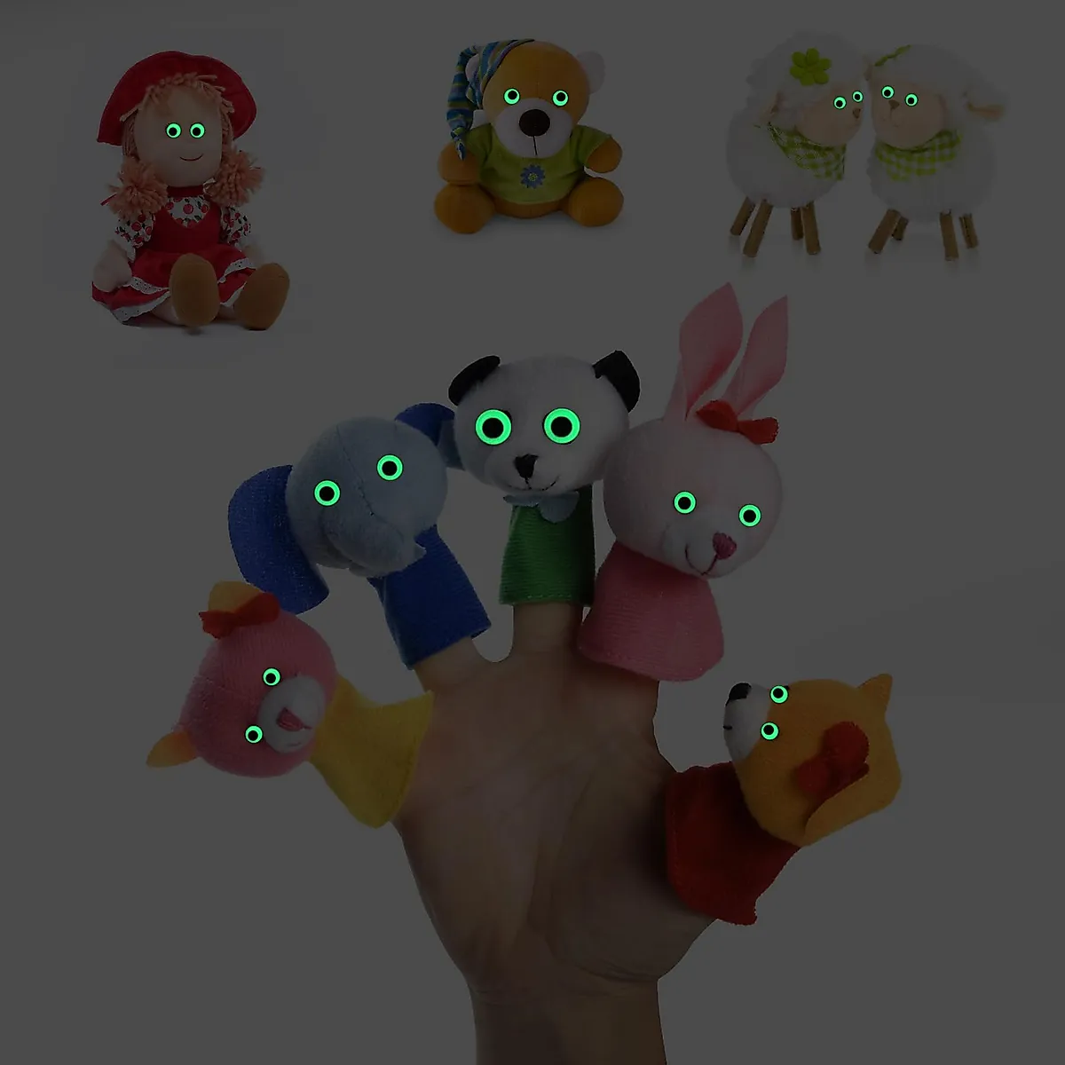 400 Pcs Wiggle Googly Eyes Self Adhesive Glow in The Dark Luminous Large Googly Eyes Plastic Glowing Eyes Sparkle for Craft DIY Decoration（8 10 12 15 20mm）