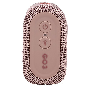 JBL GO 3 Waterproof Ultra Portable Bluetooth Speaker Bundle with gSport Deluxe Hardshell Case (Pink)