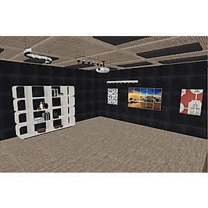 48 Pack Acoustic Foam Panel Wedge Studio Soundproofing Wall Tiles 12" X 12" X 1"