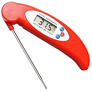 Food Thermometer,Cooking Thermometer Instant Read Thermometer Candy Thermometer with Super Long Probe for Kitchen Cooking BBQ Grill Smoker Meat Fry Food Milk Yoghourt-Blue