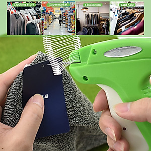 Clothes Garment Tag-Gun Set, Standard Retail Price Tag Attacher Guns, 6 Needles & 1000pcs 1inch and 2000pcs 2inch Barbs Fasteners for Store Warehouse Consignment Yard Sale