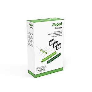 iRobot Roomba Authentic Replacement Parts - Roomba e, i, & j Series Replenishment Kit, (3 High-Efficiency Filters, 3 Edge-Sweeping Brushes, and 1 Set of Multi-Surface Rubber Brushes),Green - 4639168