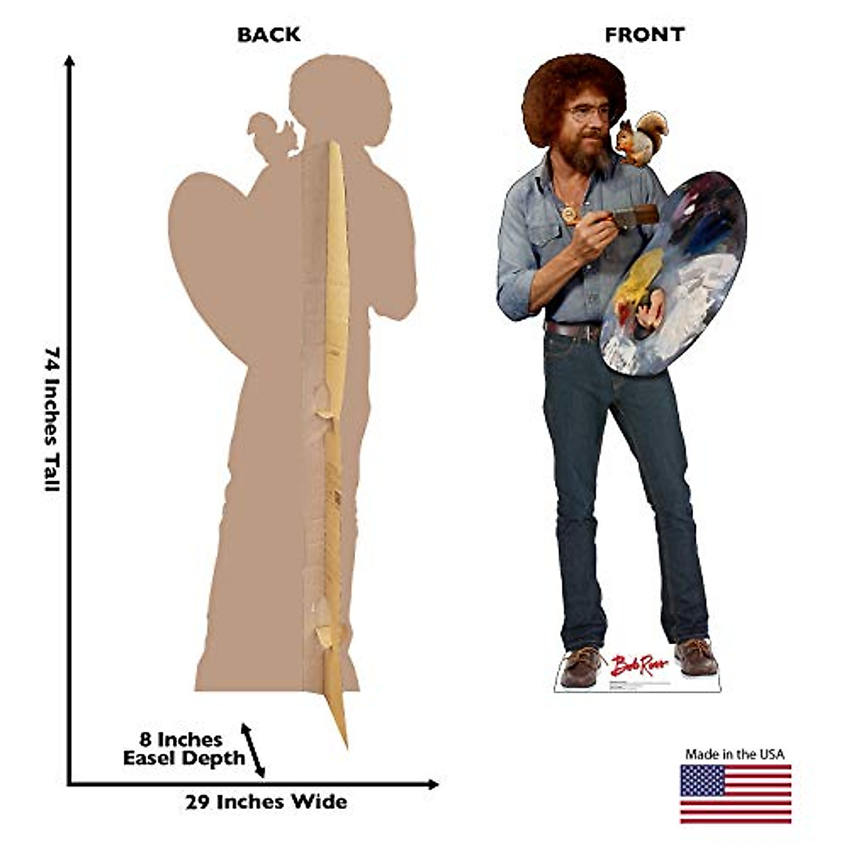 Advanced Graphics Bob Ross & Friend Life Size Cardboard Cutout Standup