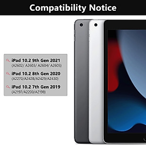 Touchpad Keyboard Case for iPad 10.2 9th/8th/7th Gen, Keyboard Case for iPad 9th Generation/8th/7th Gen-360° Rotatable Protective Cover with Pencil Holder (Black)