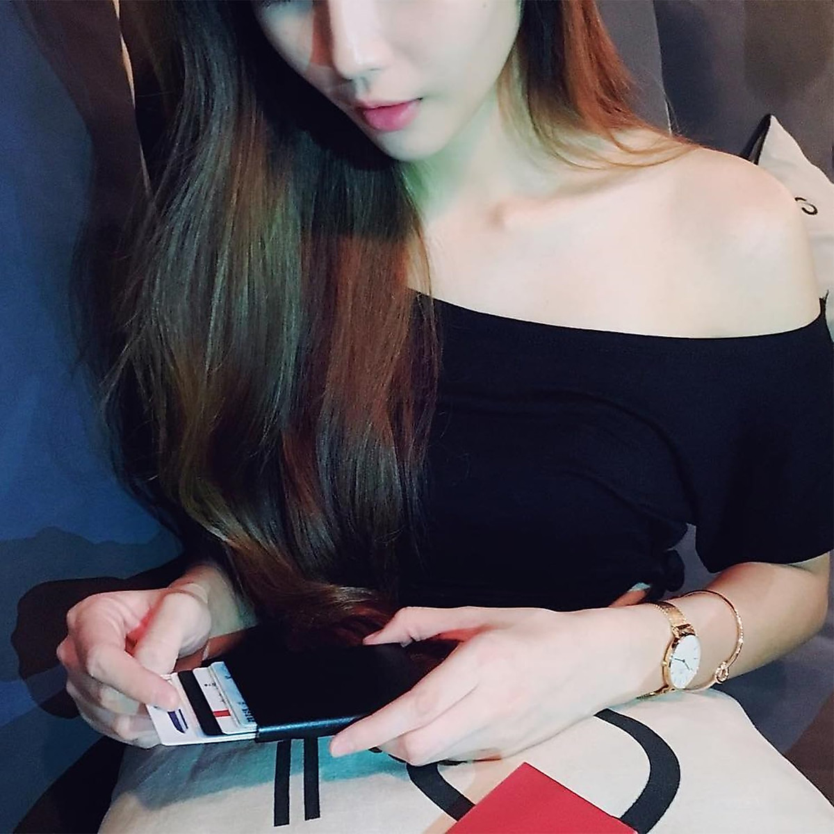 RFID Wallet for Men with Money Clip - PU Leather Mens Wallet Credit Card Holder - Minimalist Wallet for Men - Slim Wallet for Men - Front Pocket Wallets for Men - RFID Wallet Women Favorite