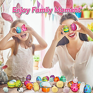 VIIPOO Easter Eggs Fidget Toy 20 Pack, Sensory Toys Set, Relieves Stress and Anxiety, Special Toys Assortment for Birthday Party Favors, Mochi Squishy Toys Mini Squishies, Children Gifts, Random