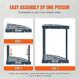 VEVOR Garden Tool Organizer, 19 Slots, Yard Tool Tower Rack for Garage Organization and Storage, Hold Long-Handled Tool/Rake/Broom/Shovel, PP Garden Tool Stand Holder Organizer for Yard, Shed, Outdoor