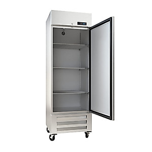 27 5/8 Inch AP-23F 20 Cu. Ft Commercial Freezer, Single Door Stainless Steel Reach-in Freezer with 3 Adjustable Shelves for Restaurants, -8°F – 0°F