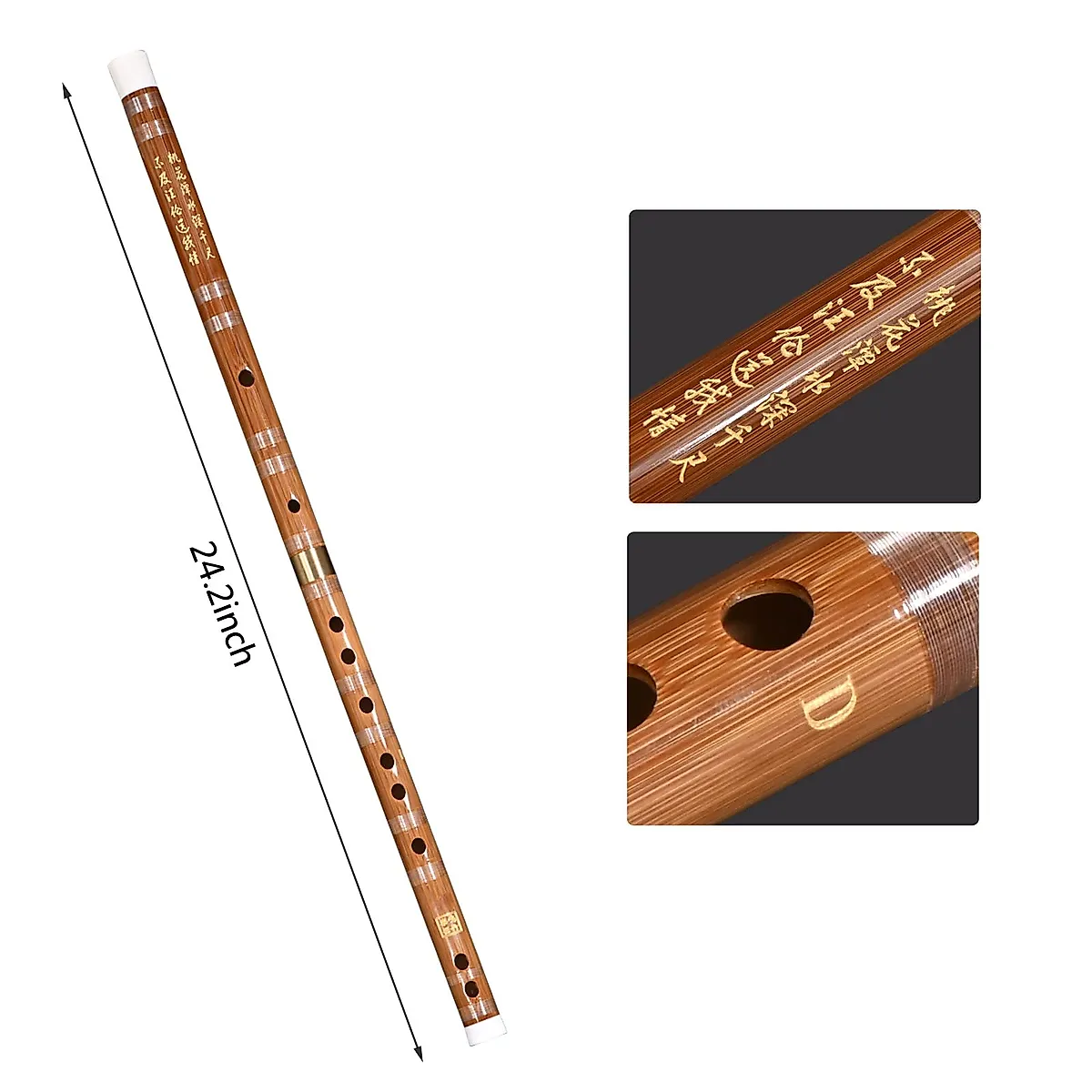Bamboo Flute D Key Dizi Chinese Traditional Musical Instrument