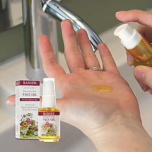 Badger Balm - Damascus Rose Antioxidant Face Oil - Certified Organic,1 oz.