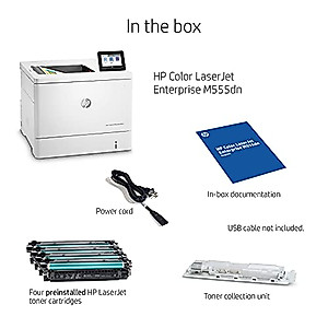HP Color Laserjet Enterprise M555dn Duplex Printer (7ZU78A) (Renewed)