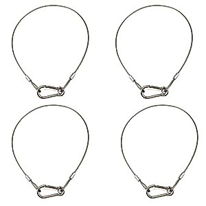 Safety Cable Lock, Stainless Steel Cable with Loops Heavy Duty Bike Lock Hook Flexible Security Steel Cable Wire Lock and Chain for Luggage Hanging Light Plant Pictures