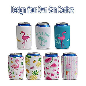 20Pack Can Coolers Drink Coolers Sublimation Blanks DIY Custom Cooler for Cans and Bottles,Perfect For BBQ,Weddings,Parties White Heat-Goo