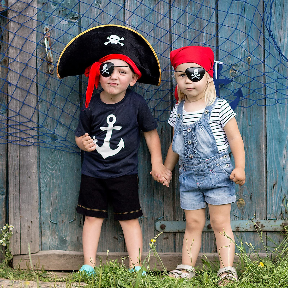 6 Pack Natural Fish Net Decorative Cotton Fishnet Decor for Pirate Party, Mermaid Party, Nautical Party, Hawaii Luau Party, Ocean Themed Wall Hanging Fishnet Beach Bash Decoration Supplies (Blue)