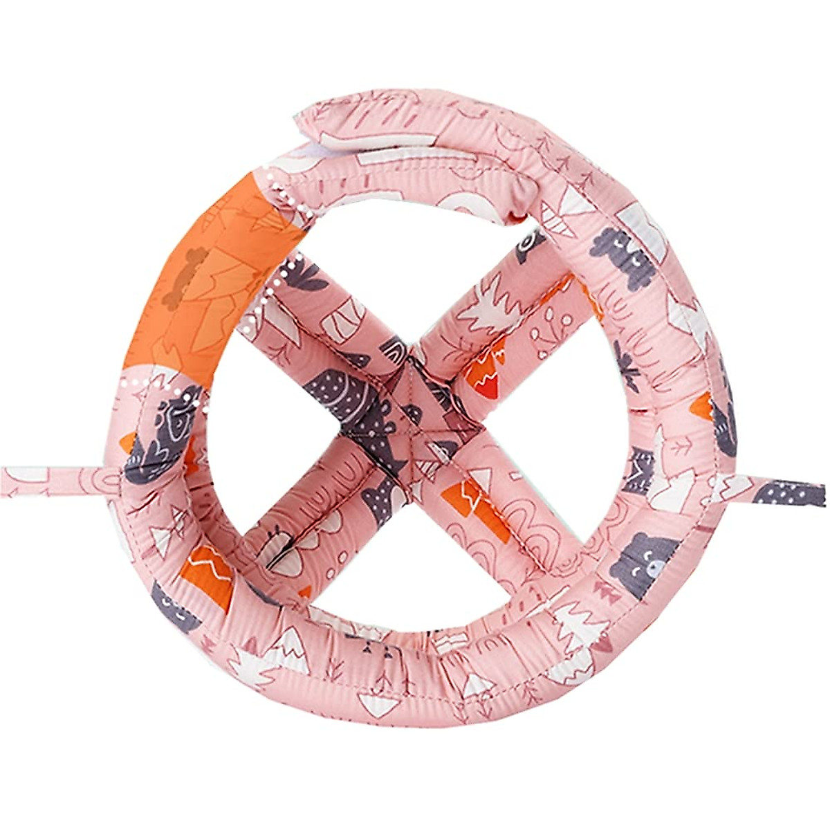 RUIXIB Infant Baby Safety Helmet Soft No Bumps Head Protective Hat Adjustable Head Cushion Bumper Bonnet for Crawling Walking (Pink Forest), One Size