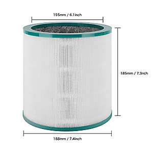 Colorfullife 2 Pack TP02, TP03 Replacement Air Purifier Filter for Dyson Tower Purifier Pure Cool Link TP02, TP03, Compare to Part 968126-03