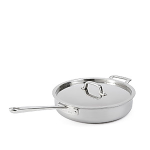 Martha Stewart Martha 3.5-Quart Straight Sided Triply Stainless Steel Saute Pan w/Lid